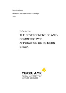 The development of an e-commerce web application using MERN stack - Theseus